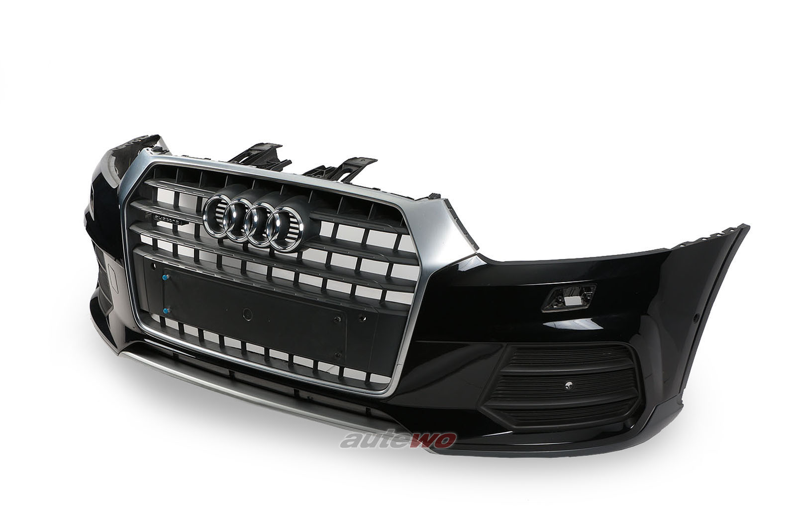 8U0807065L Audi Q3 8U Stoßstange vorne LY9T Mythosschwarz-metallic ...