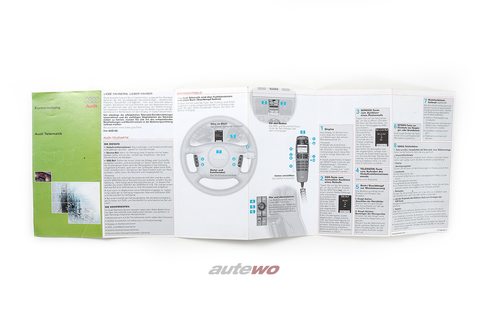 Audi A4/S4 B5/A6/S6 4B/A8/S8 D2 Kurzanleitung Telematik | Bordbücher ...