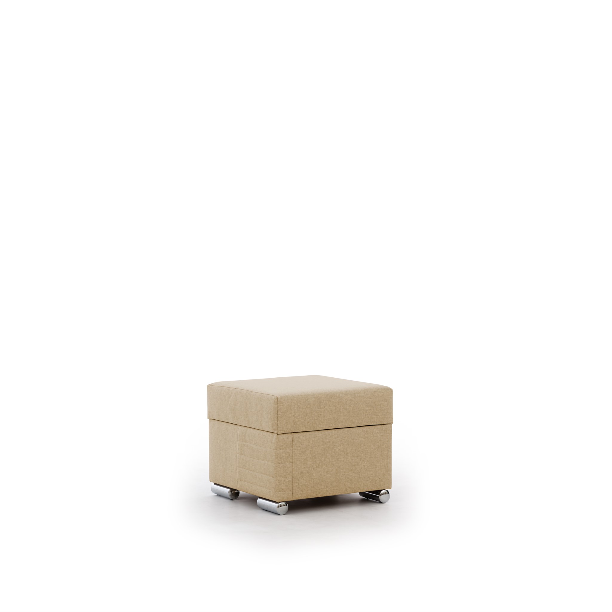 Polsterhocker mit Stauraum CANTON in Stoff Liverpool Beige ...