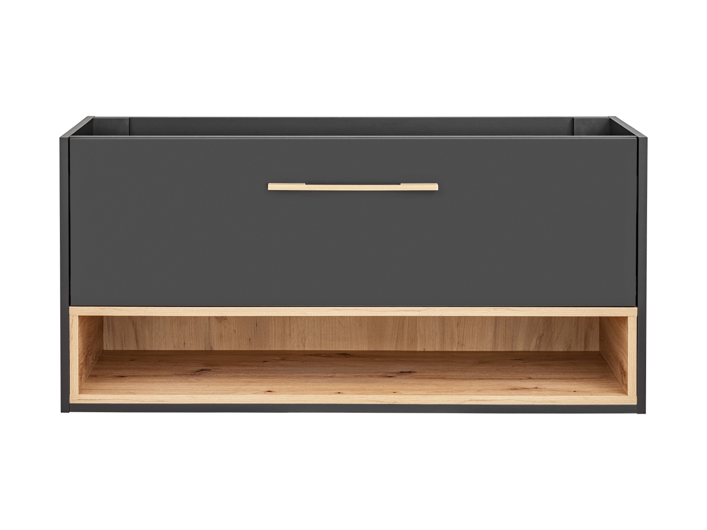 Badezimmer Waschbeckenunterschrank BURBON 120cm Graphit matt | für ...