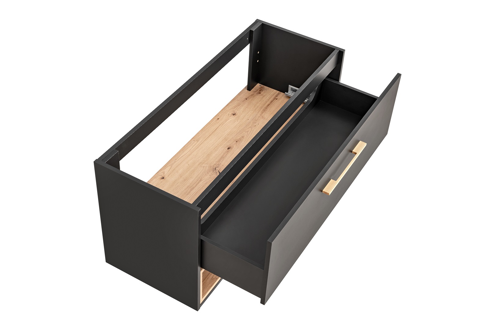 Badezimmer Waschbeckenunterschrank BURBON 120cm Graphit matt | für ...