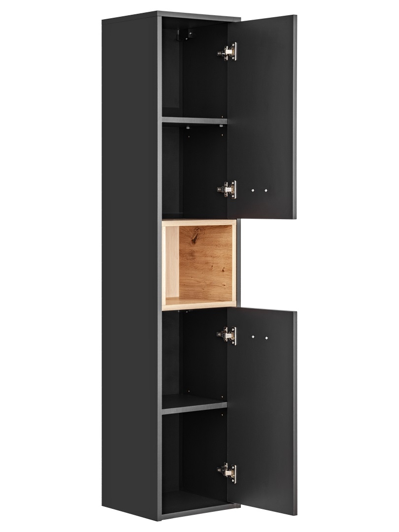 Badmöbel Set 3-tlg BURBON in Graphit inkl.Waschtisch 60 cm | BURBON ...