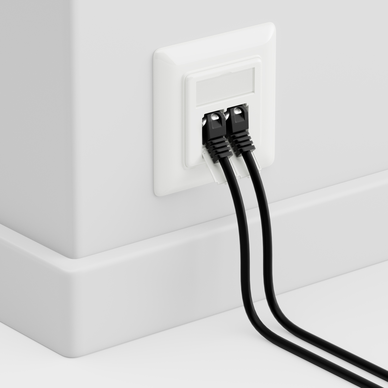 deleyCON 5x CAT6a Netzwerkdose 2x RJ45 Buchse Geschirmt Unterputz ...