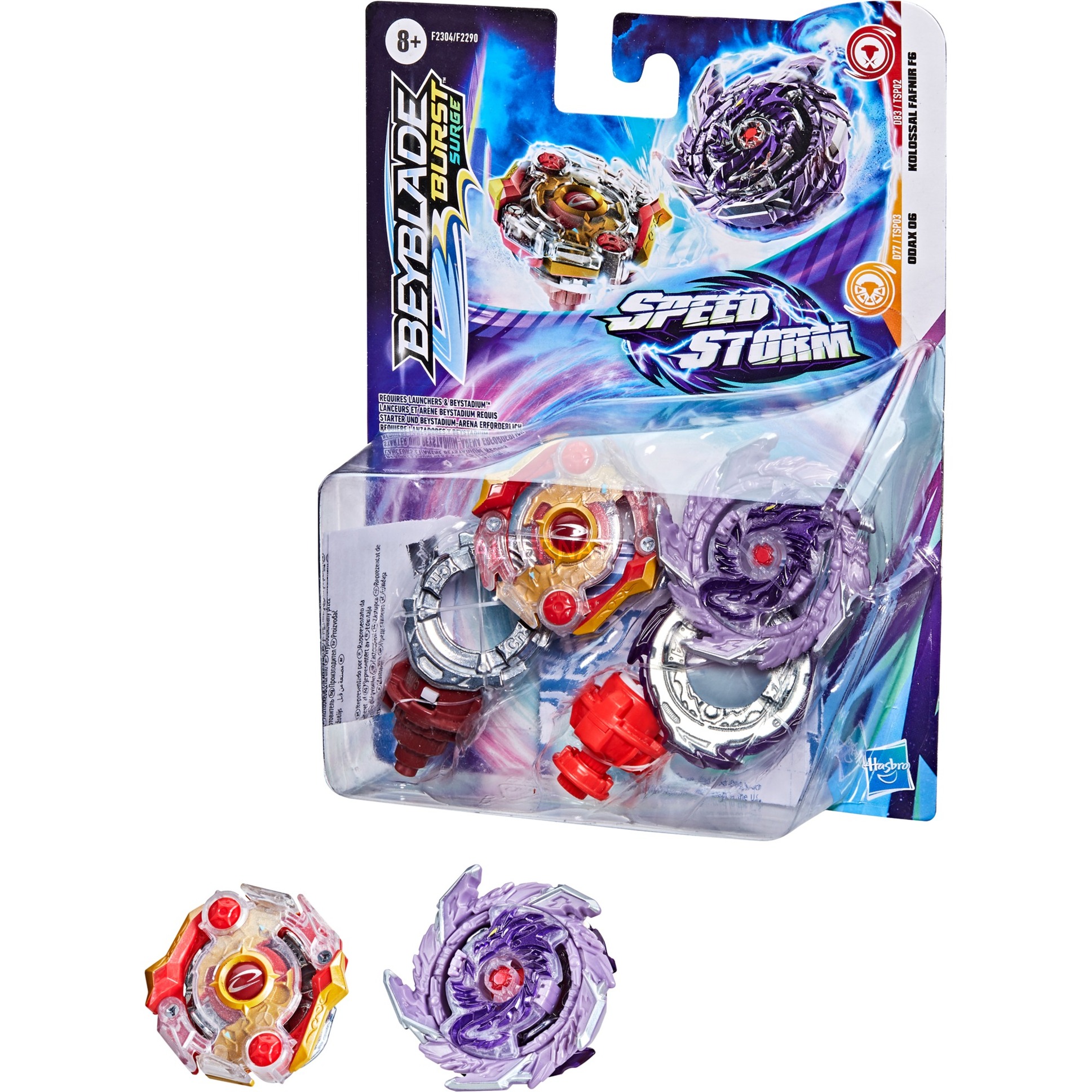 Beyblade Burst Surge Speedstorm KOLOSSAL FAFNIR F6 AND ODAX O6 ...