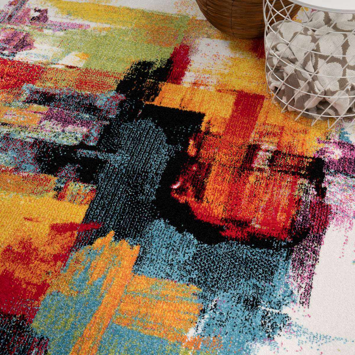 Tapis Moderne Modèle Brosse Coloré | Tapis24