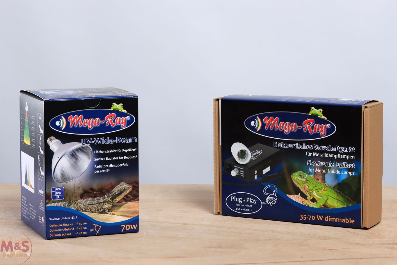 Mega Ray 70 Watt Set (Lampe + E 27 Fassung + Vorschaltgerät) | lmrset70