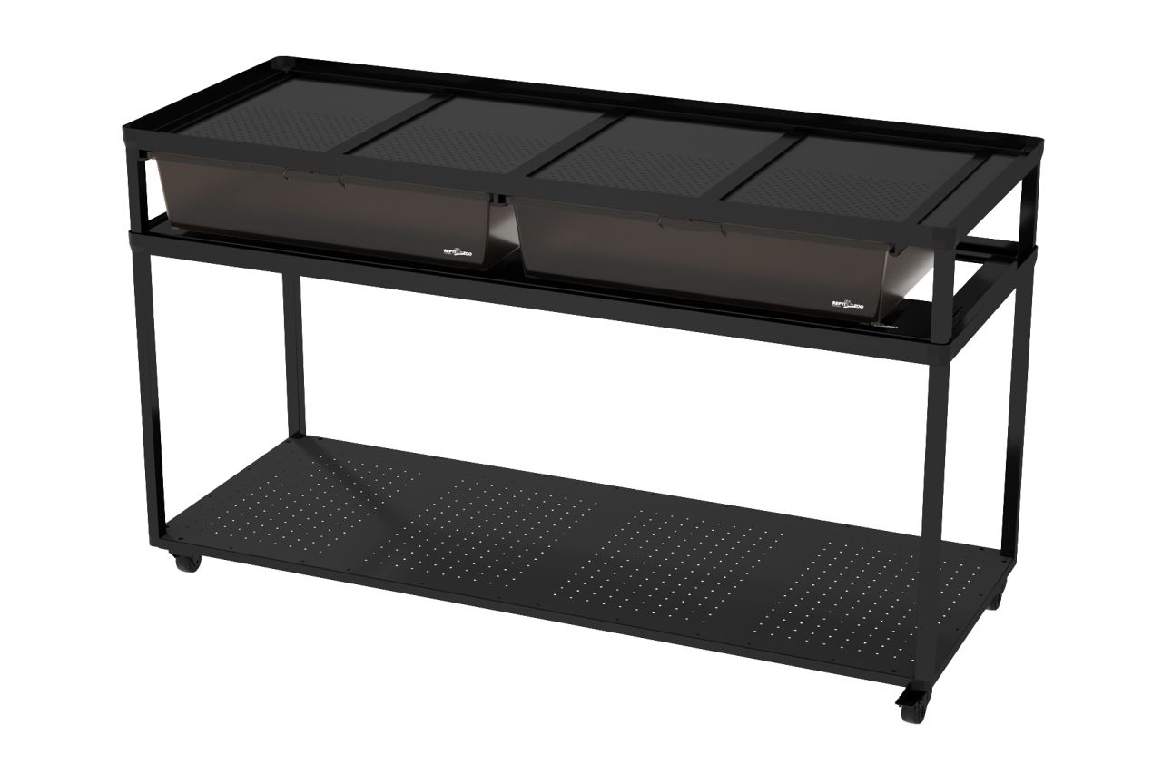 ReptiZoo, Zuchtrack (Unterschrank INO20) 4-fach, rollbar, inkl. 2 Boxen ...