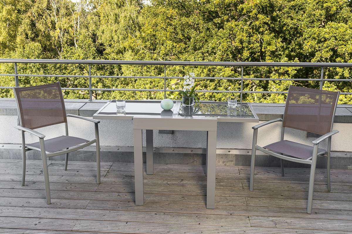 YOURSOL by Merxx Balkon Set 2 Personen mit Balkontisch ausziehbar 65 ...