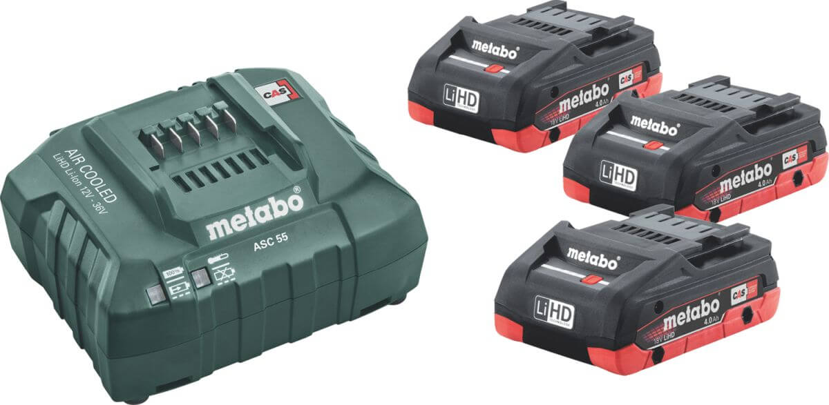 Metabo Basic Set, 3 x LiHD, 18V, 4,0Ah, inkl Ladegerät | METABO_685132000