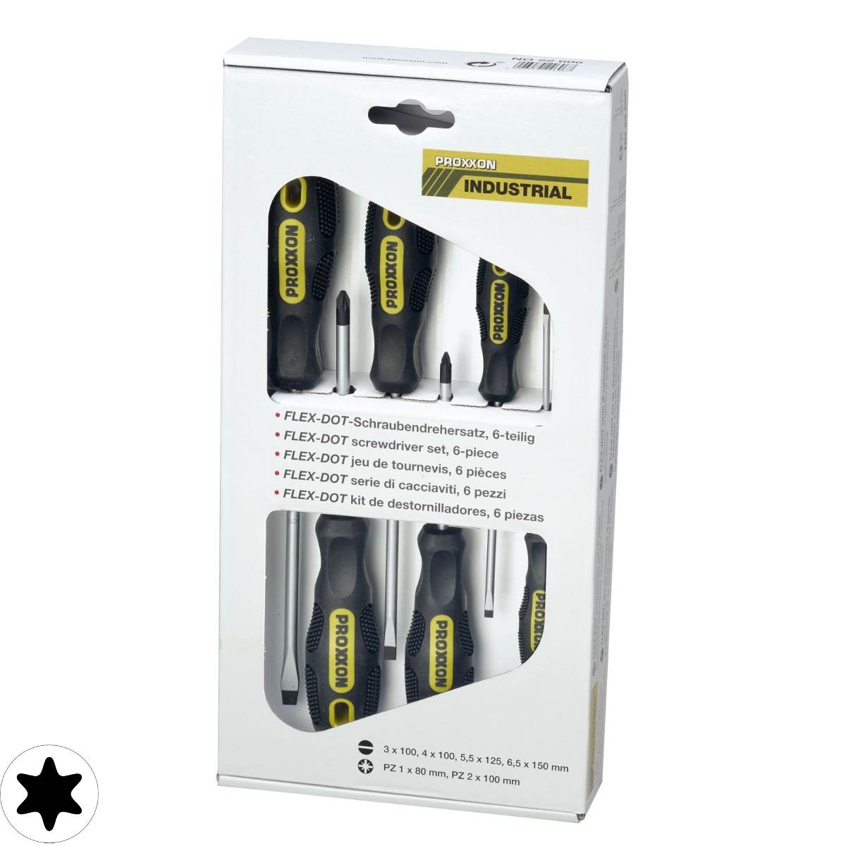 Proxxon FLEX-DOT Schraubendrehersätze 6-teilig in verschiedenen Ausführungen | 22640 - TX/TTX ...