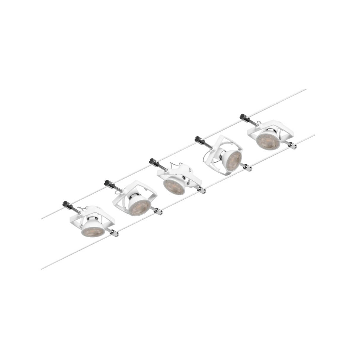 Paulmann Seilsystem Mac II | Deckenleuchte 5 Spots | ohne Leuchtmittel ...