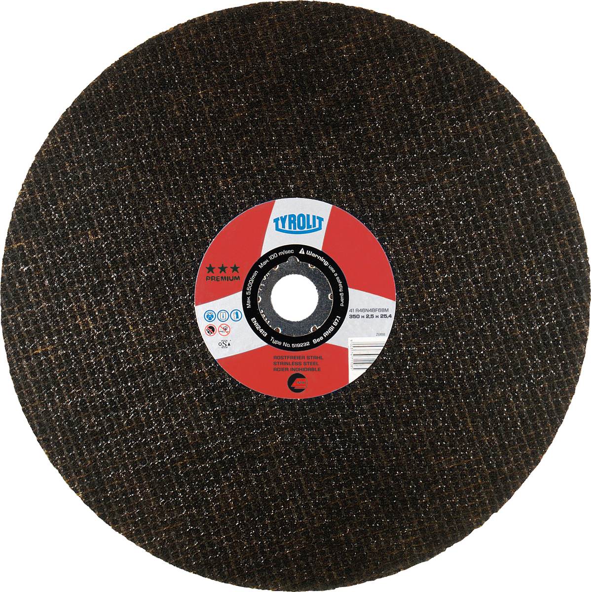 Tyrolit Trennscheibe Premium, Bohrung 25,4mm, 41F, A24O-BFXM, für Inox ...