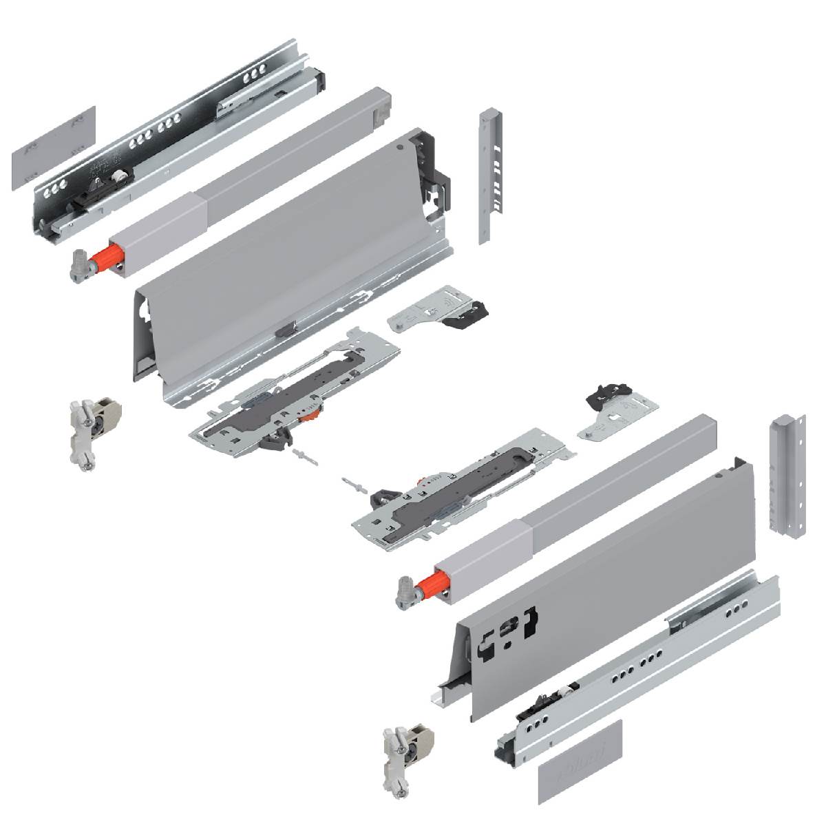 Blum TANDEMBOX antaro Frontauszug Reling D mit Vollauszug TIP-ON BLUMOTION Soft-Close INSERTA ...