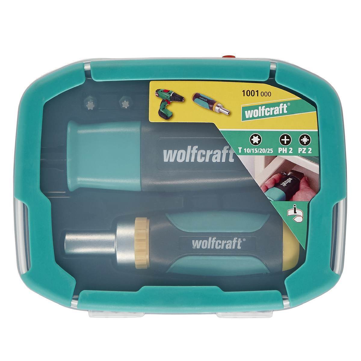 wolfcraft Schubladen-Schrauber-Set, 8-teilig, Schraubendreher & Bit ...