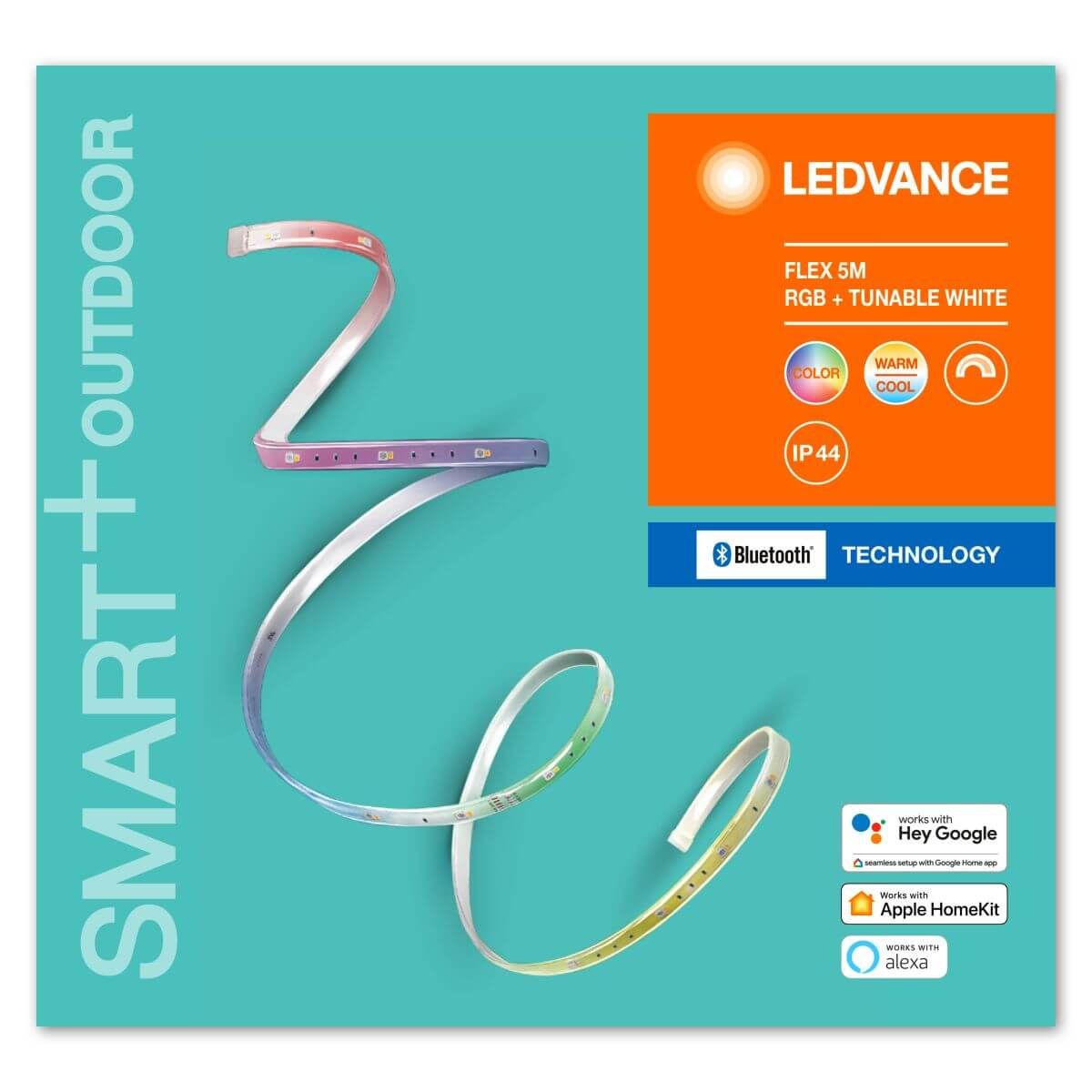 Ledvance SMART+ Bluetooth LED Strip Flex, IP44, 2000 - 6500 K, RGBTW ...