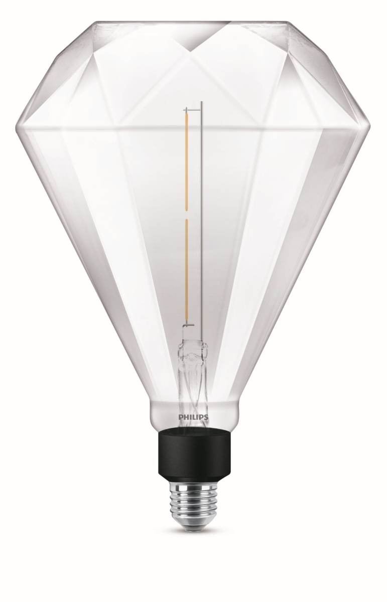 Philips LED Lampe XL-Diamond, 4W=35W, E27, Warmweiß, klar, dimmbar ...