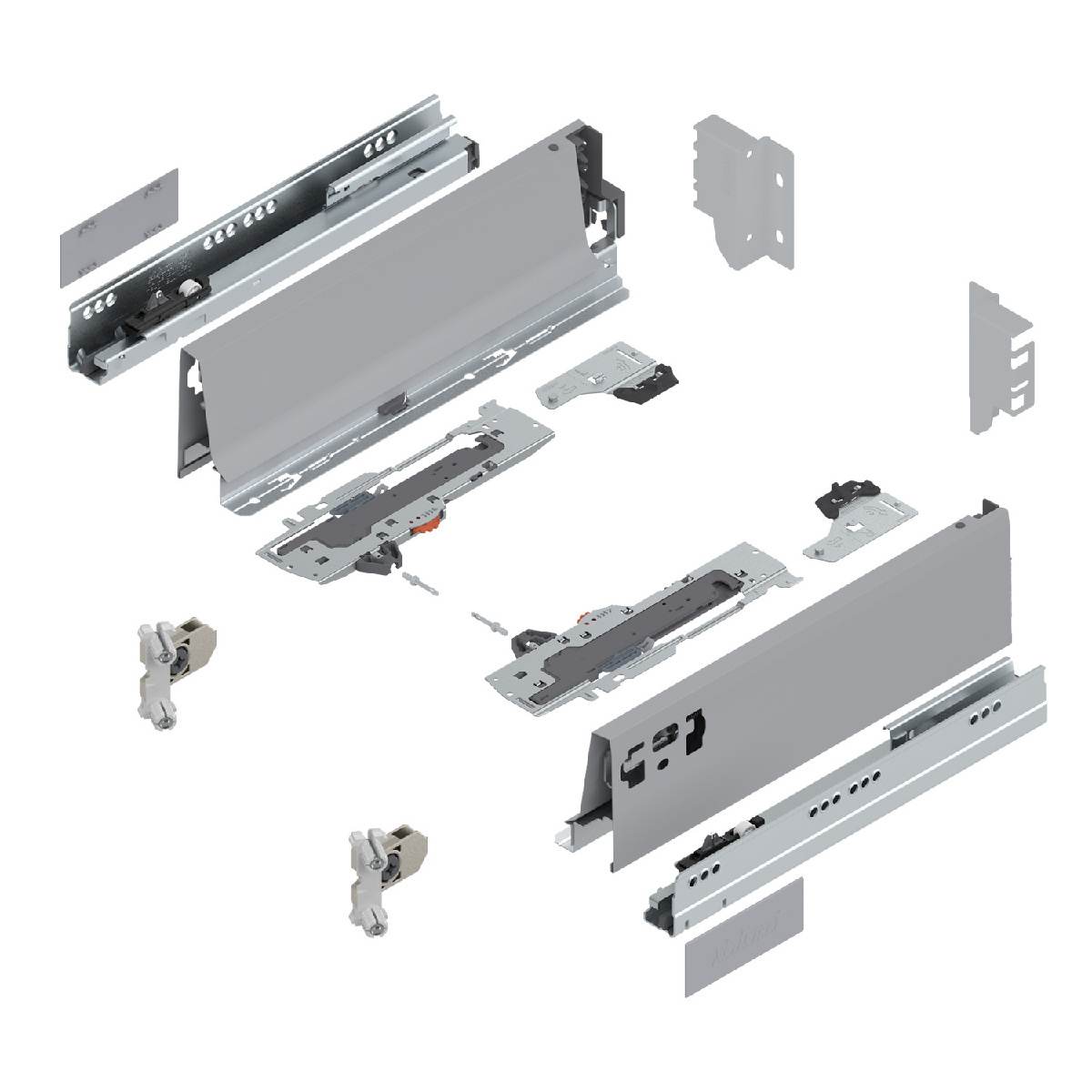 Blum TANDEMBOX antaro Schubkasten M mit Vollauszug TIP-ON BLUMOTION Soft-Close, INSERTA, Grau ...