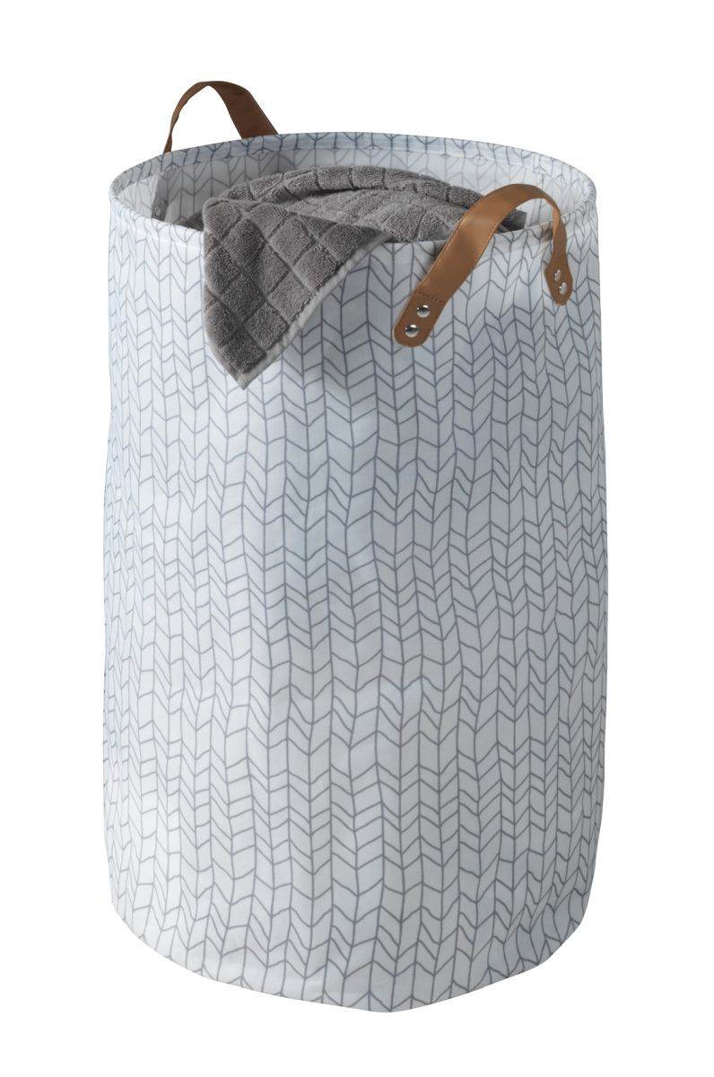 WENKO Wäschesammler Geo, 75 Liter Fassungsvermögen, Tragegriffe ...