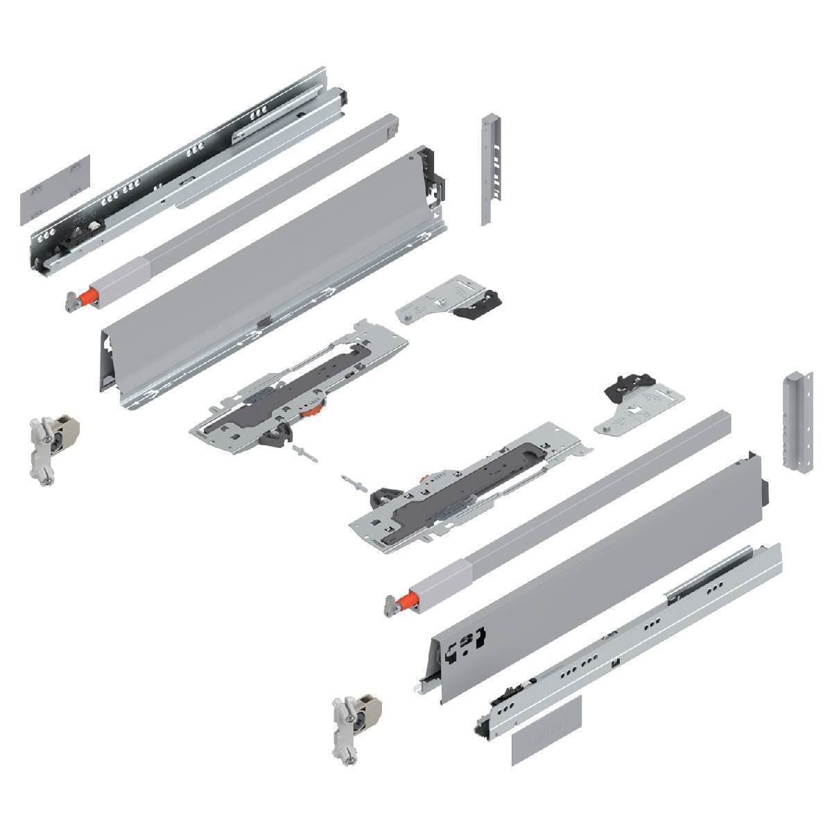 Blum TANDEMBOX antaro Frontauszug Reling D mit Vollauszug TIP-ON BLUMOTION Soft-Close INSERTA ...